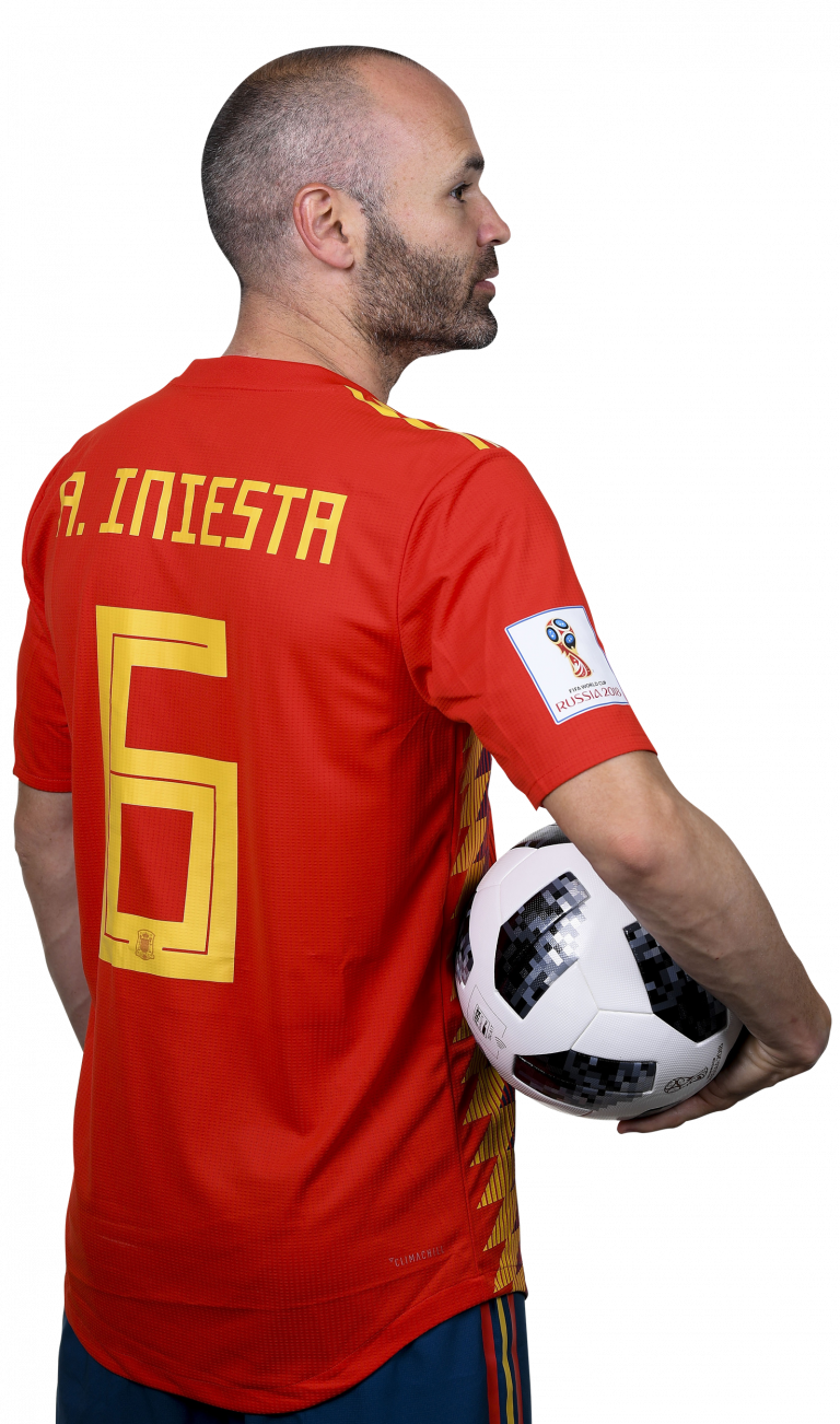 Andrés Iniesta Spain football render - FootyRenders