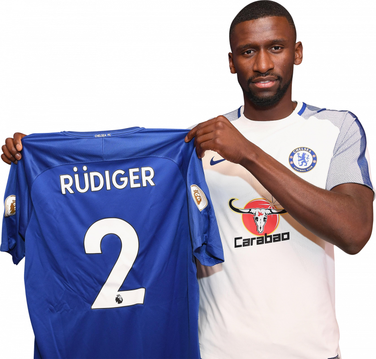 Antonio Rüdiger Chelsea football render - FootyRenders