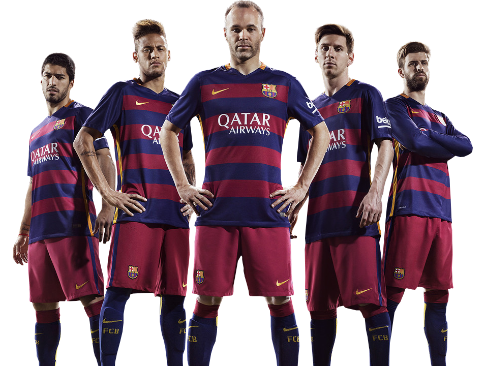 Luis Suarez, Neymar, Andres Iniesta, Lionel Messi & Gerard Piqué ...