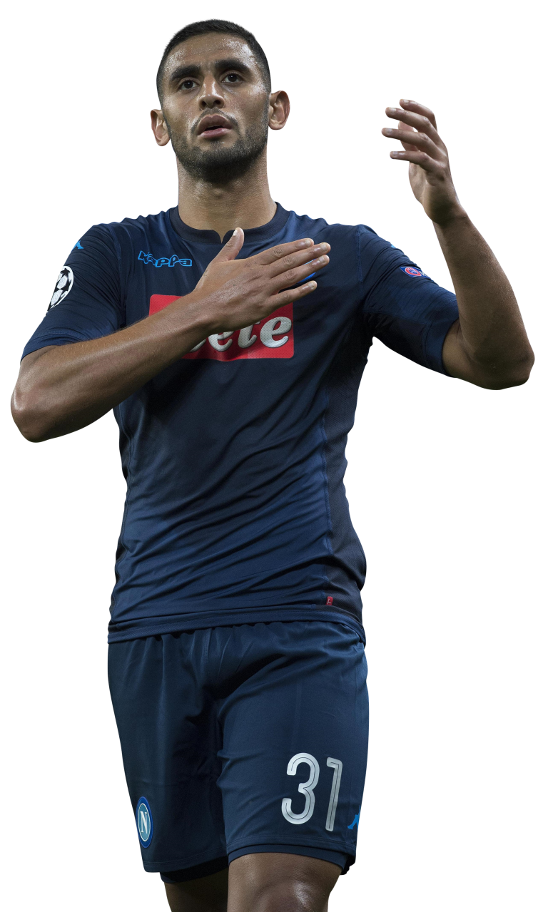 Faouzi Ghoulam Napoli football render - FootyRenders