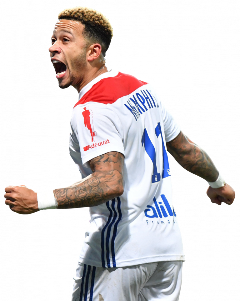 Memphis Depay Olympique Lyonnais football render - FootyRenders