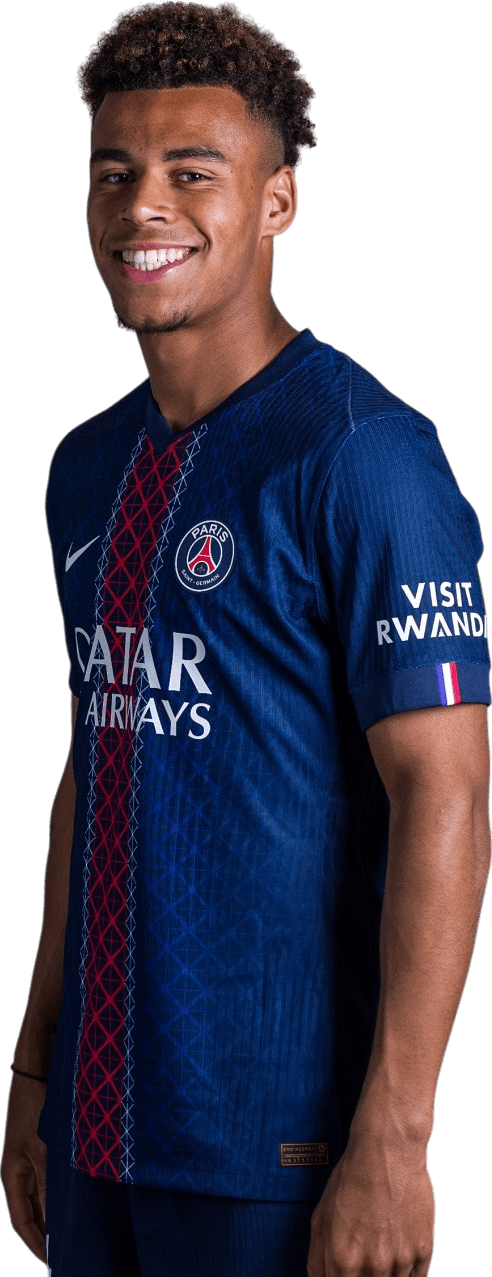 Désiré Doué Paris Saint-Germain football render - FootyRenders