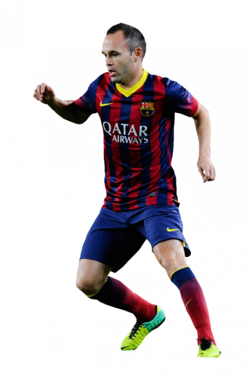 Andres Iniesta football render - 3106 - FootyRenders