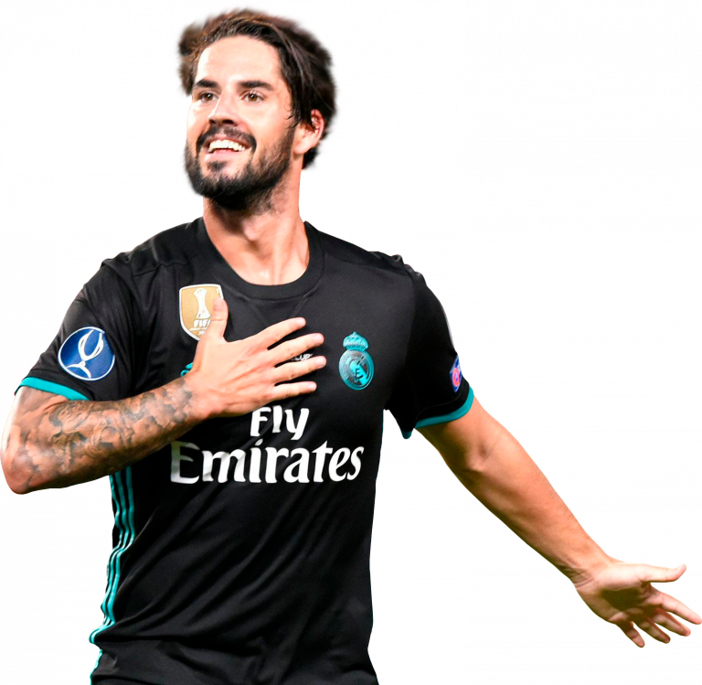 Isco Real Madrid football render - FootyRenders