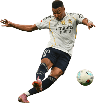 Kylian Mbappé Real Madrid football render - FootyRenders