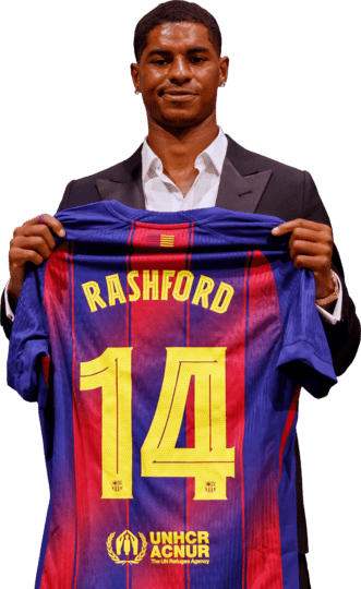 Marcus Rashford Barcelona football render - FootyRenders