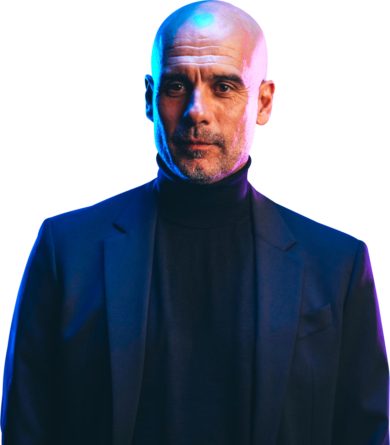 Pep Guardiola Manchester City football render - FootyRenders